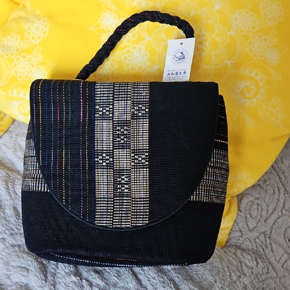 Bags | Japan Okinawa Elegant Black And Gold Womens Bag | Poshmark